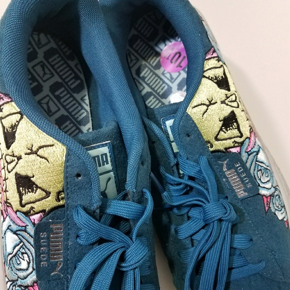 Puma | Shoes | Puma Suede Sb Skull Blue Diamond Rose | Poshmark